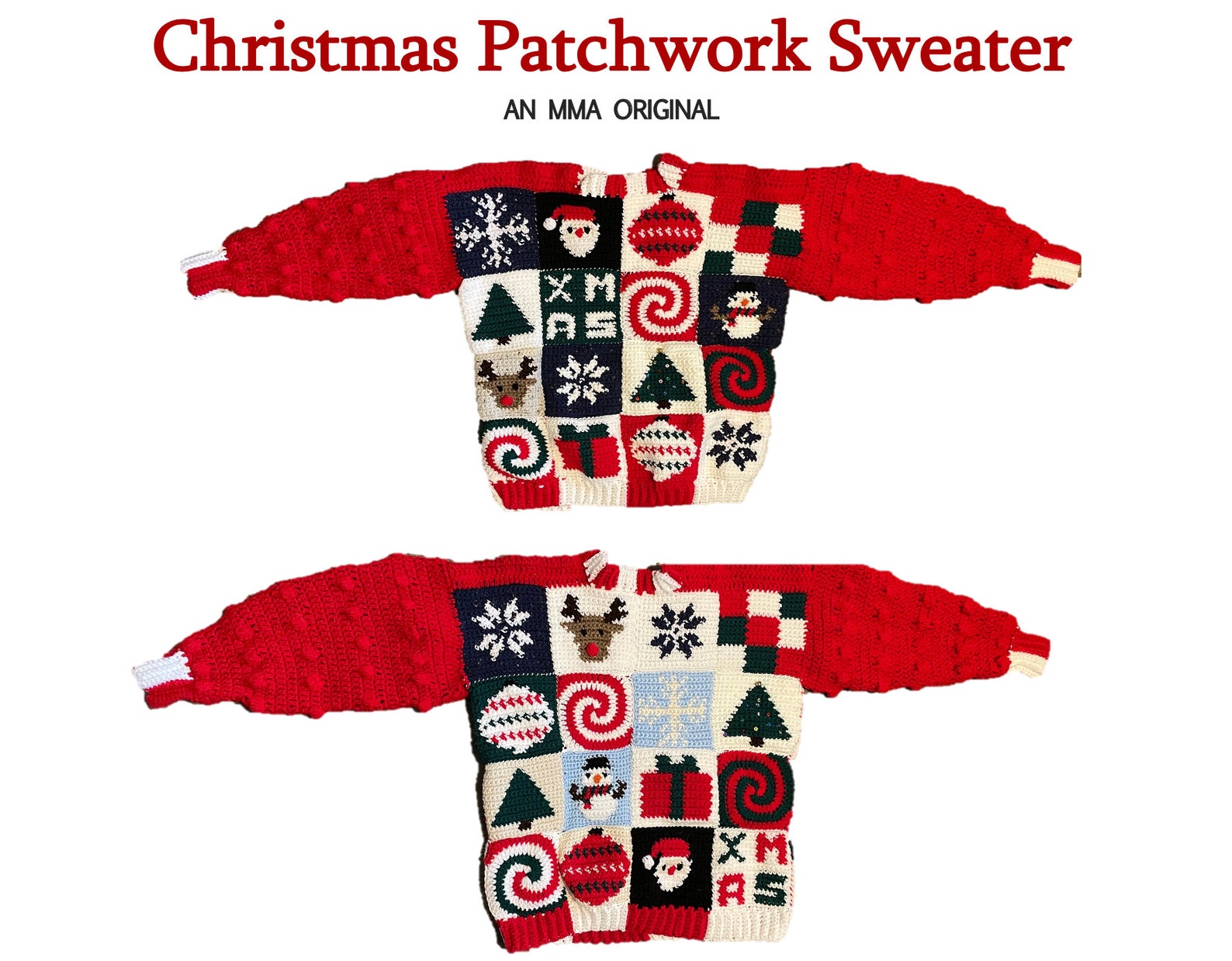 Christmas Patchwork Sweater Pattern - Etsy