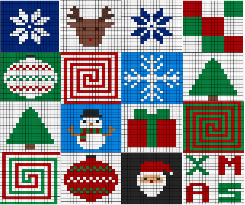 Christmas Patchwork Sweater Pattern - Etsy