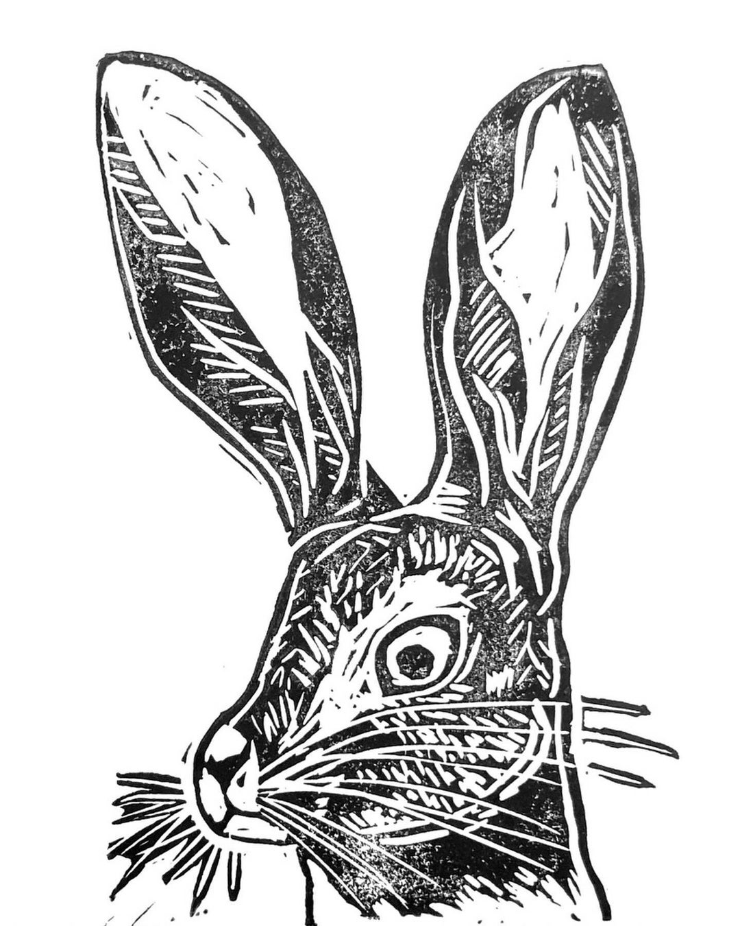 Jack Rabbit Block Print - Etsy