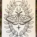 Moon Moth Block Print - Etsy