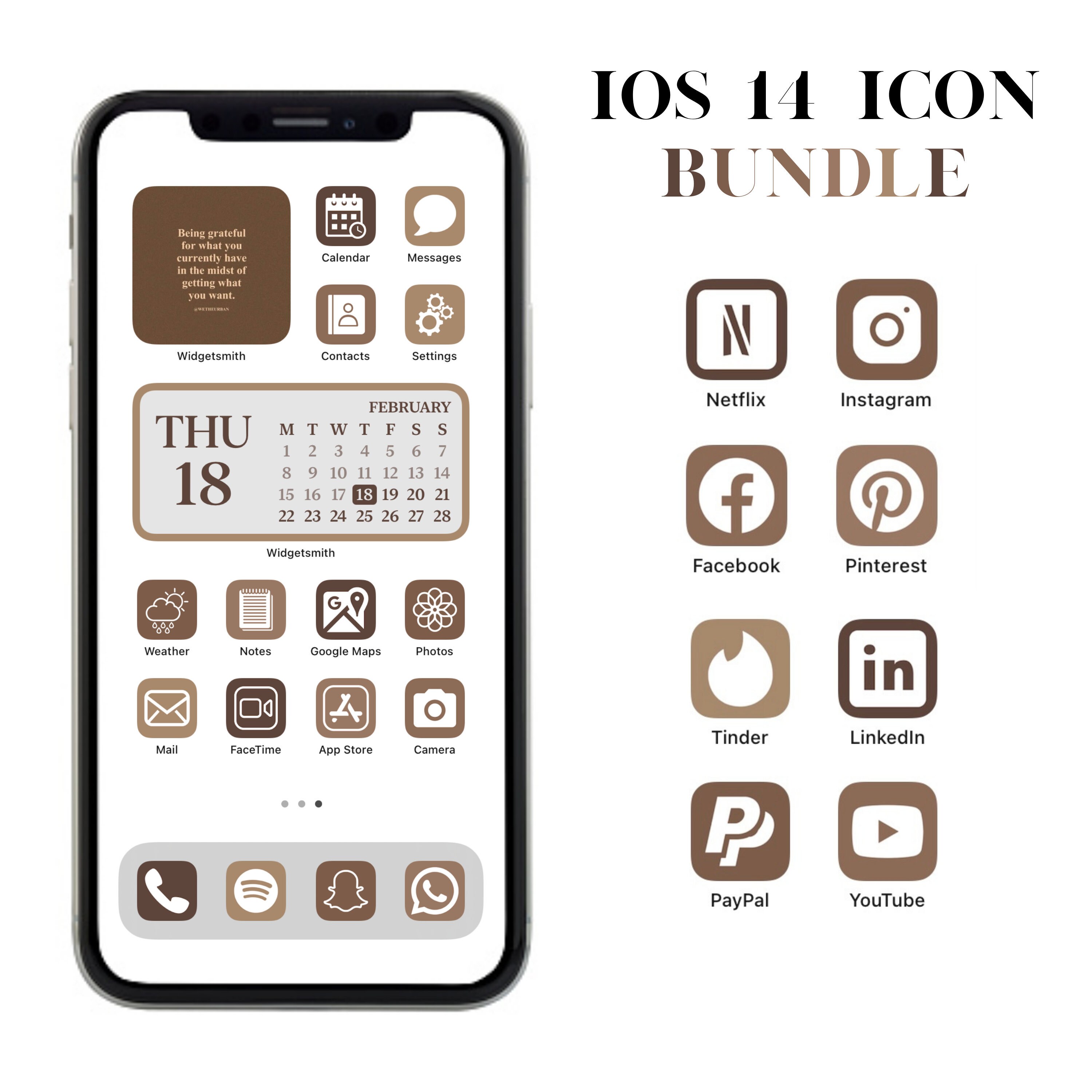 Brown iPhone Icons Ios 14 Icons App Icons Ios 14 - Etsy