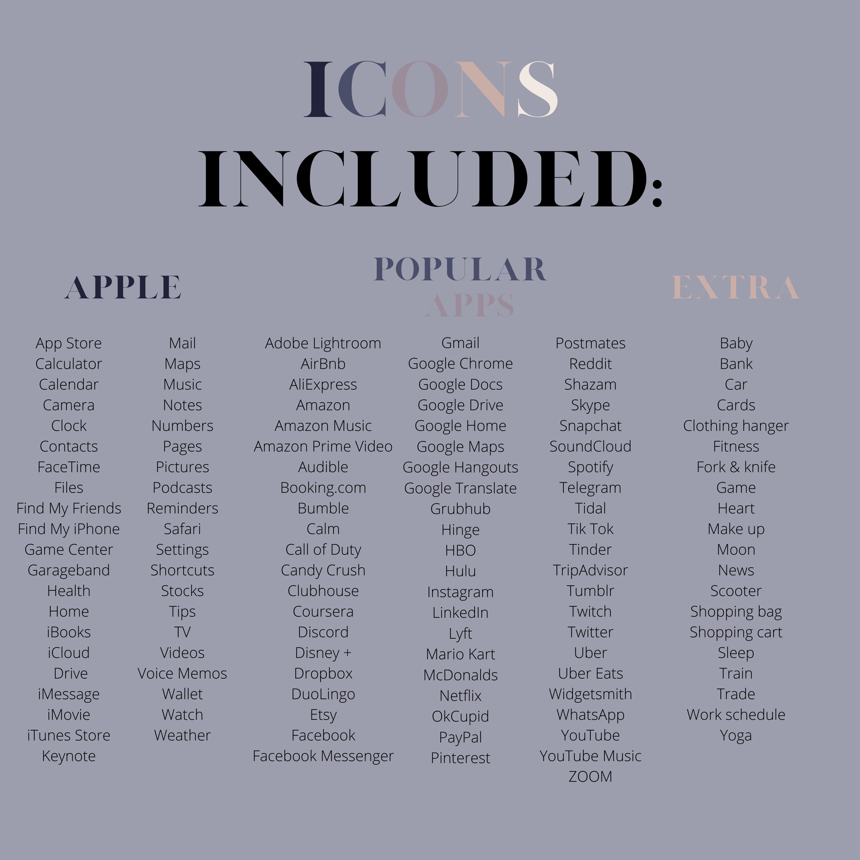 Cool Palette iPhone Icons Ios 14 Icons App Icons Ios 14 - Etsy