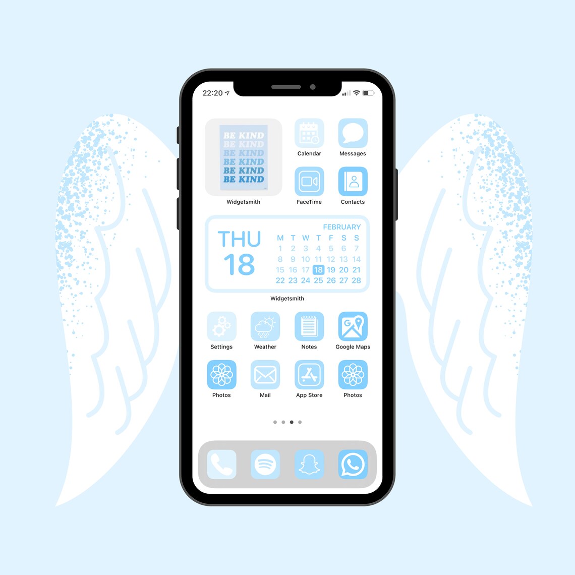 Light Blue iPhone Icons | App Icons | App Covers Phone | - Etsy