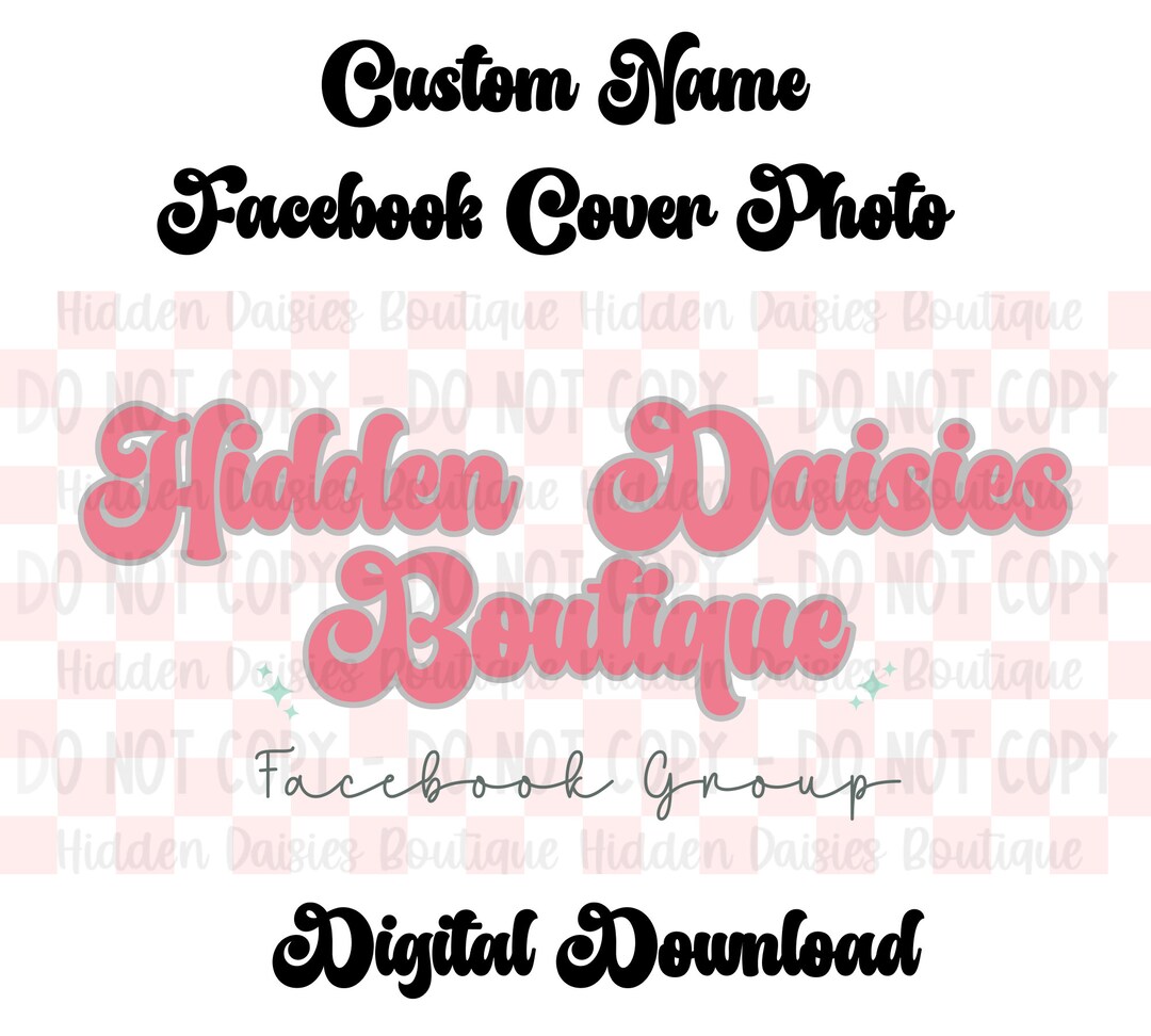 Custom Facebook Group Cover Photo. Customize Your Business Name. PNG ...