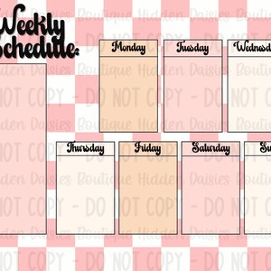 Digital Weekly Schedule. Editable in Canva. Download & Print. PDF. SVG ...