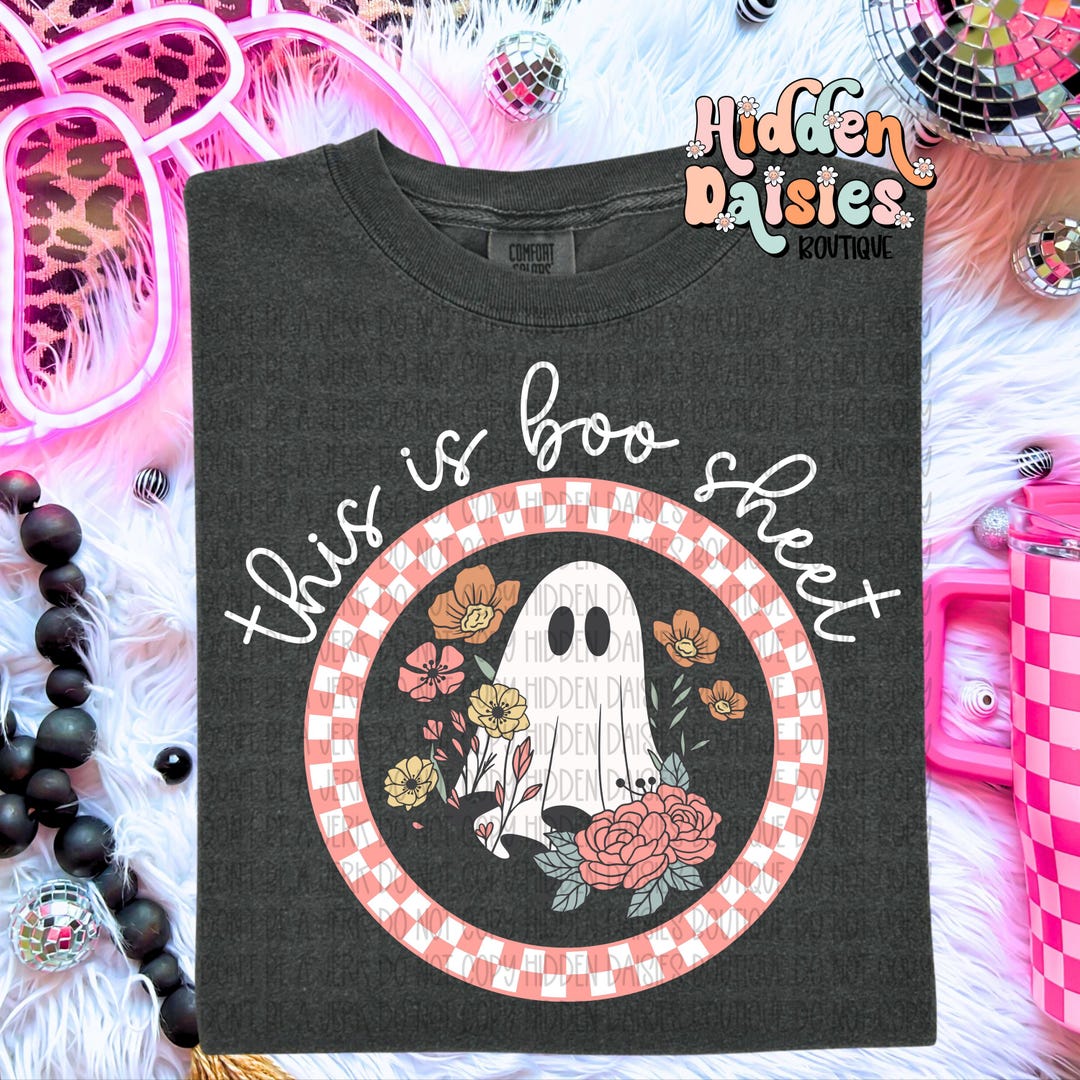 Boo Sheet. PNG. Halloween Digital File. Trendy Digital File. Cute Ghost ...