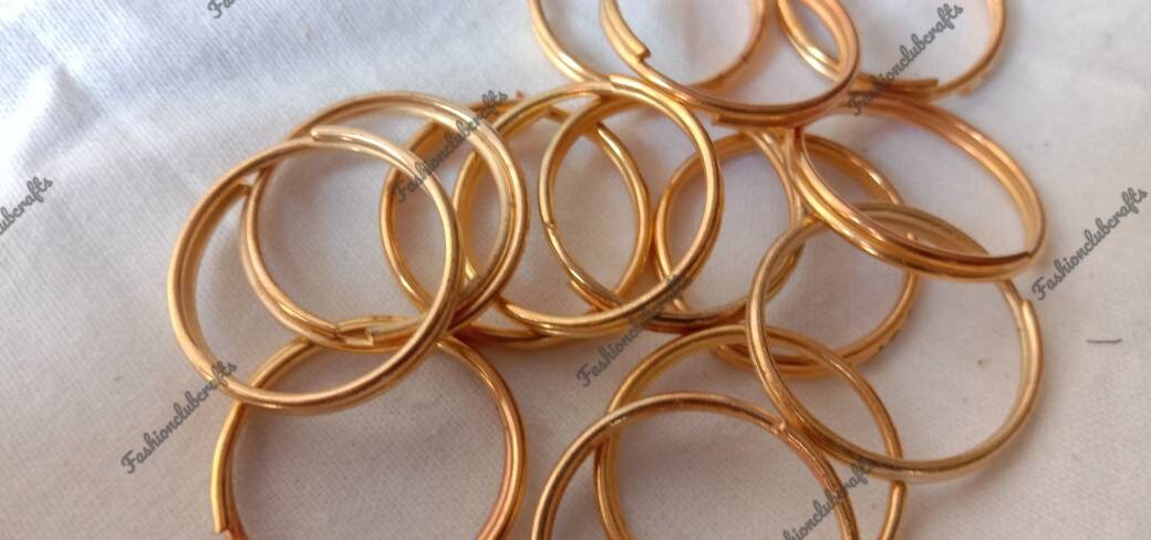 10 Pieces Packet Metal Ring Crafting Material Jewellery Making Keychain ...