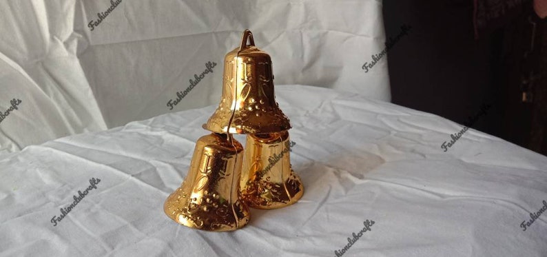 10 Piece Of 5.5cm Golden Bell Christmas Tree Decoration | Etsy