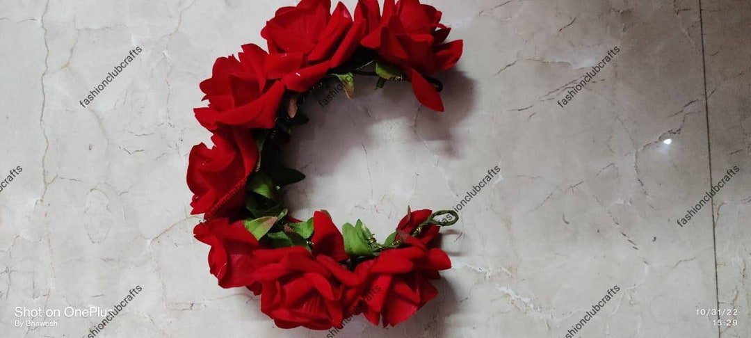 Artificial Rose Flower Gajra Hair Accessories Juda Decor Bride for ...