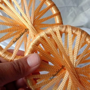 5 Pieces Woolen Bangle With Golden Lace Colorful Ring for Garland and ...