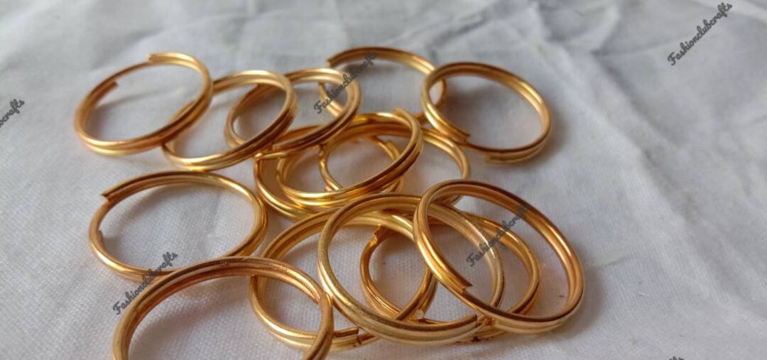 10 Pieces Packet Metal Ring Crafting Material Jewellery Making Keychain ...