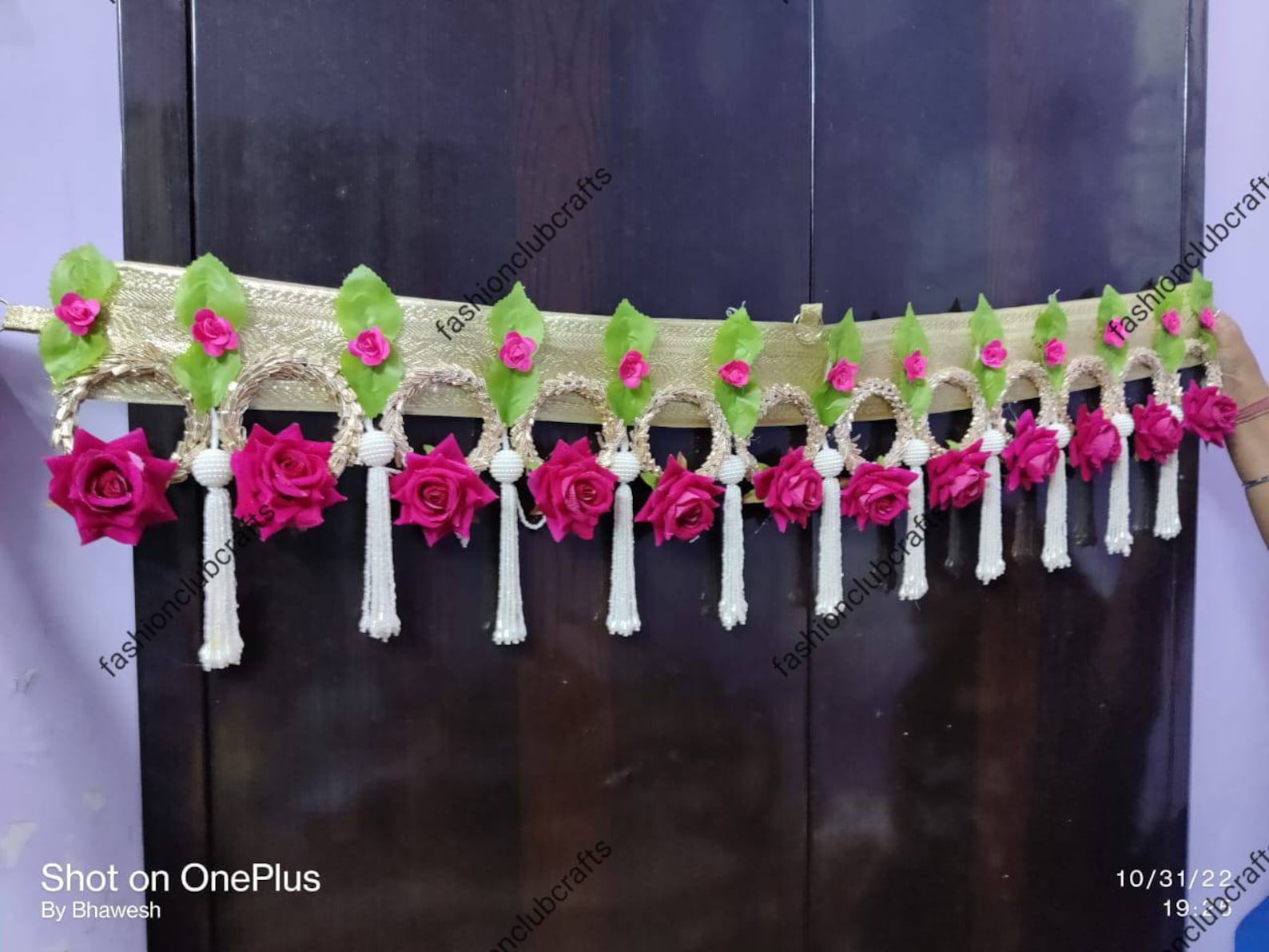Beautiful Premium Flower Handmade Gota Ring Bandhanwar Entryway ...