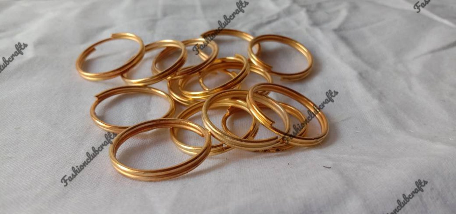 10 Pieces Packet Metal Ring Crafting Material Jewellery Making Keychain ...