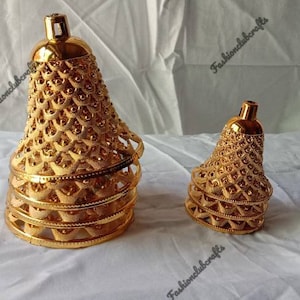 10 Piece Lot 2.5 Inches Golden Bell Christmas Tree Decoration Crafting ...