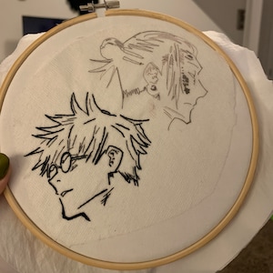 Gojo Satoru and Geto Suguru Manga Embroidery Jujutsu Kaisen SATOSUGU - Etsy