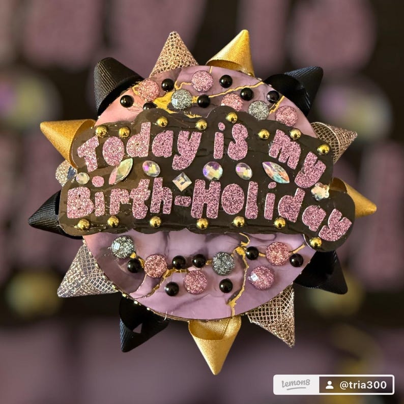 Handmade Birthday Pin: Custom Age, Color Women’s Birthday Badge - Etsy