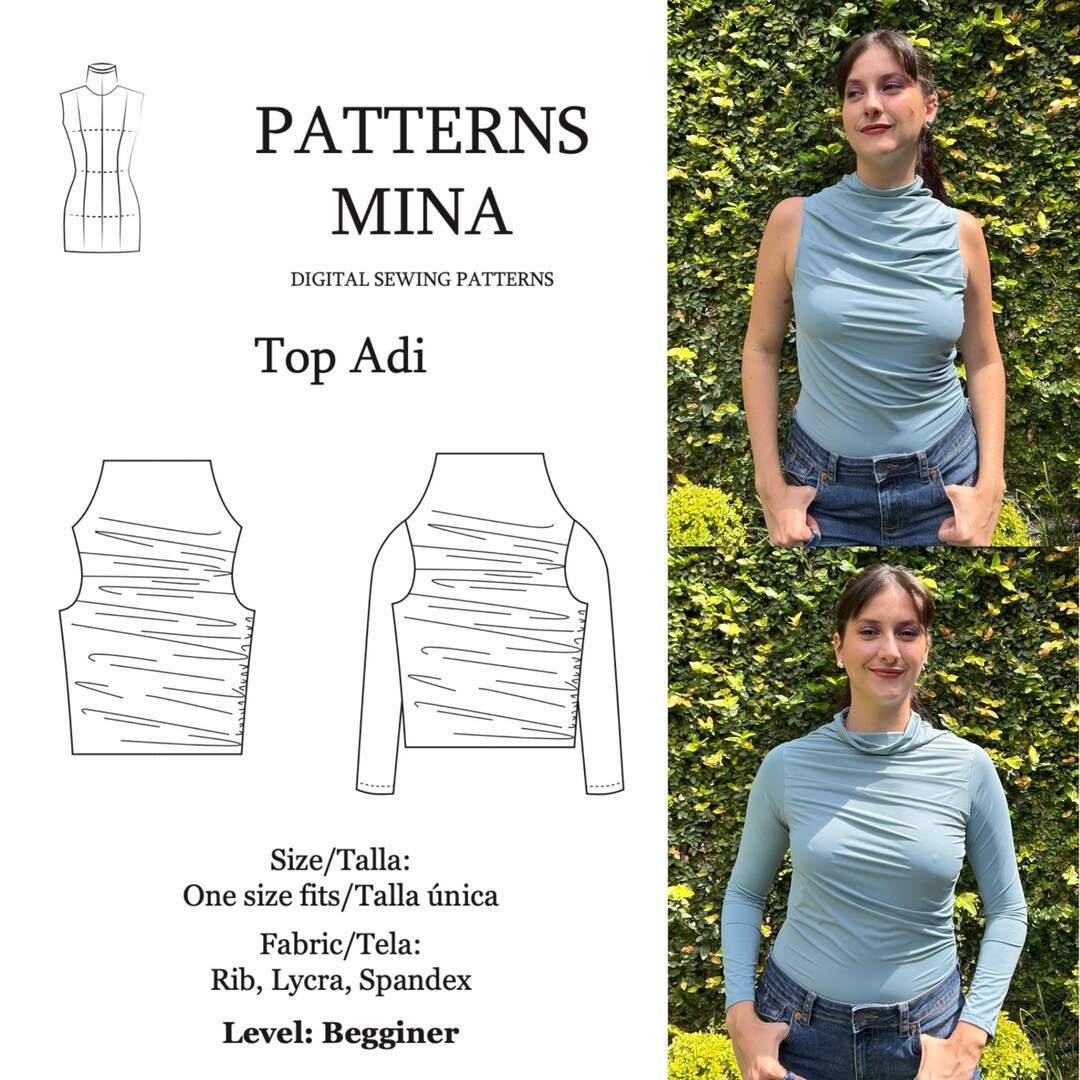 Sewing Pattern for Basic Top Adi - Etsy