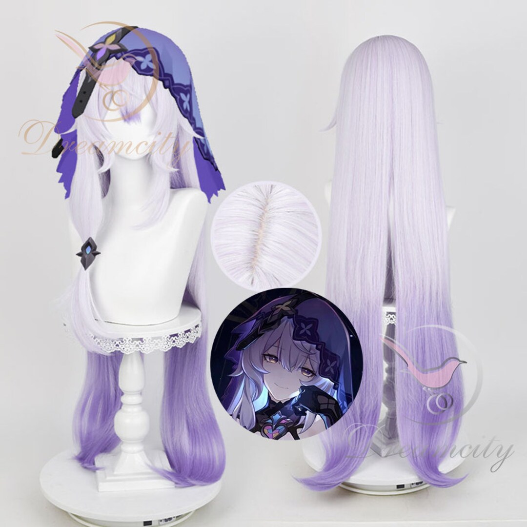 Honkai: Star Rail Black Swan Wig Handwoven Light Purple Hair With ...