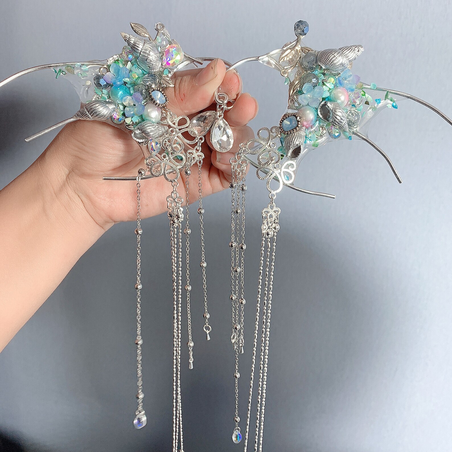 Original Gradient Mermaid Ears Headwear-mythical Mermaid Ears-cosplay ...