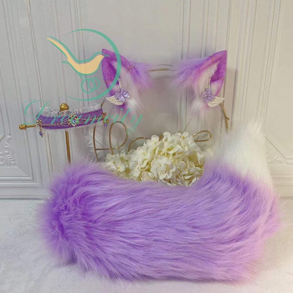 Purple Fox Tail - Etsy