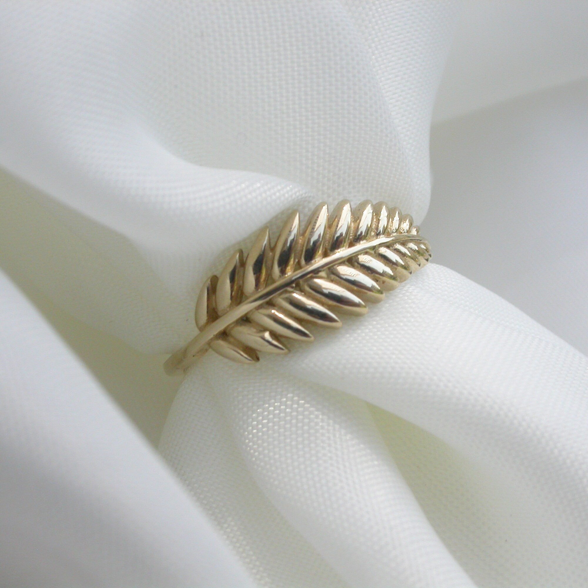 Leaf Ring 14k Solid Gold Laural Wreath Band Olive Leaf Ring - Etsy