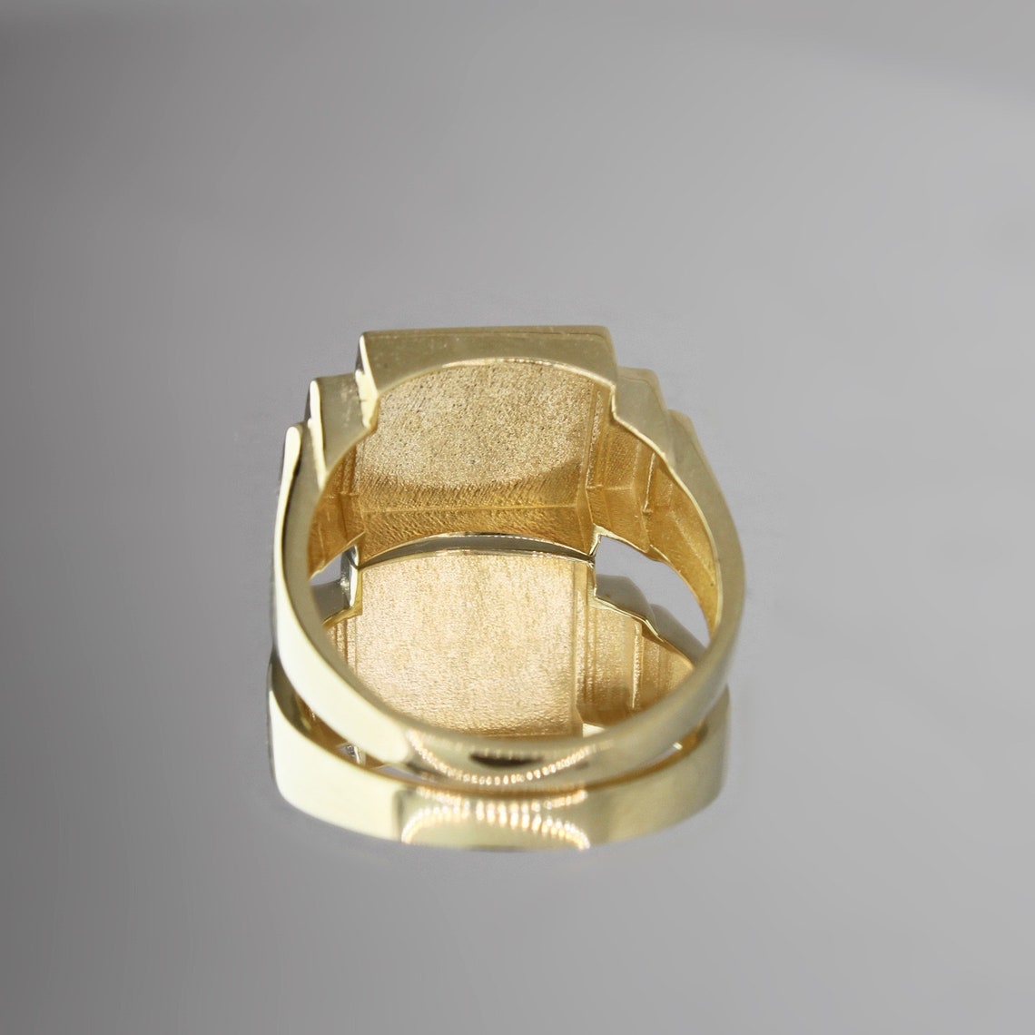 14k Gold Signet Ring Square Signet Ring Personalized Ring Gold - Etsy