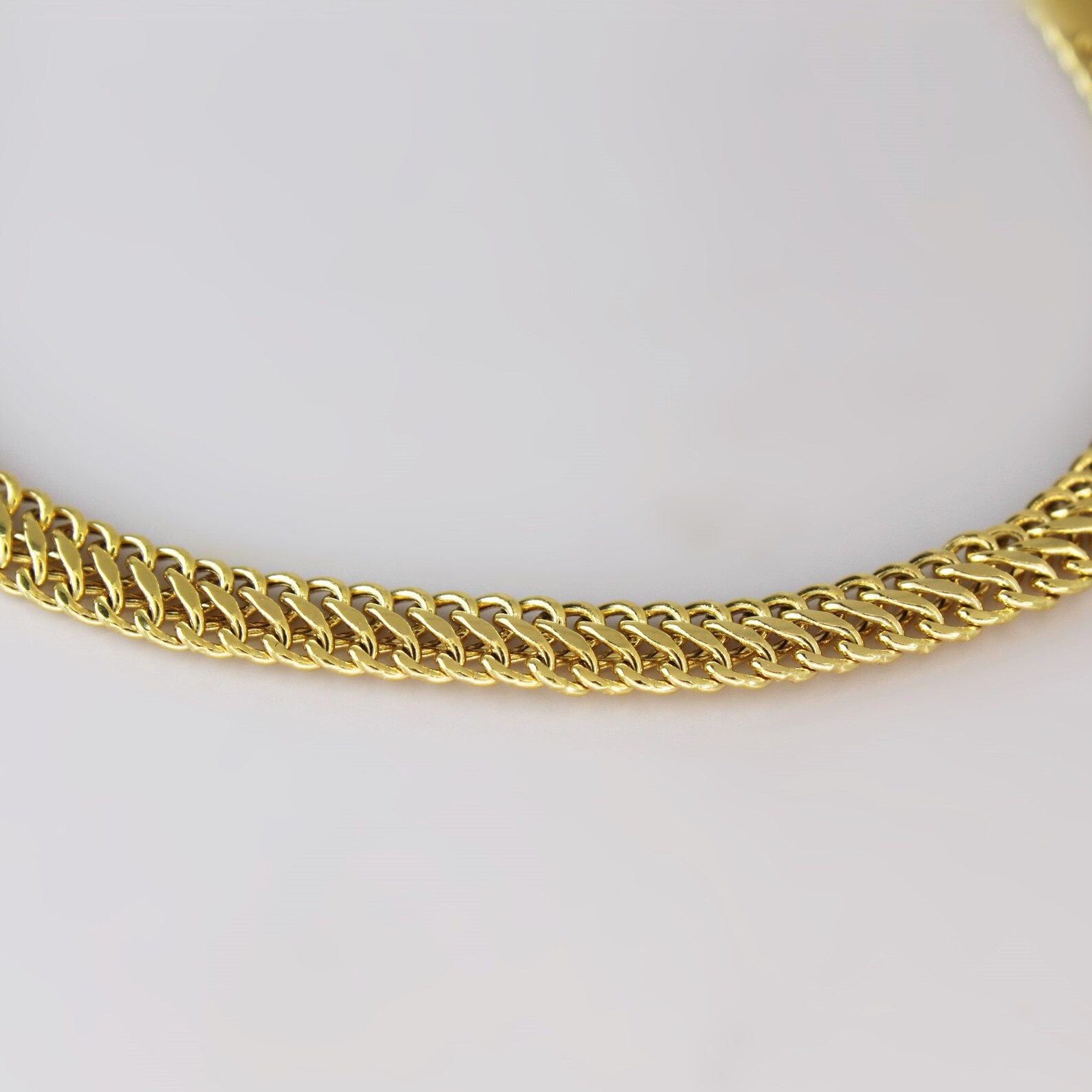 Gold Double Curb Chain Bracelet 14k Gold Vienna Bracelet Gold - Etsy