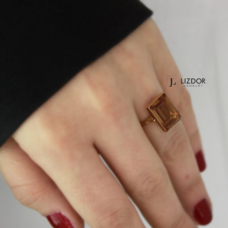 Zultanite Ring 14k Gold Real Rectangle Sultanite Gemstone Ring - Etsy