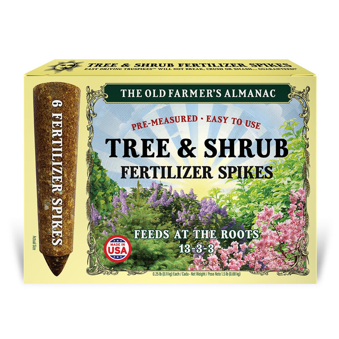 Tree & Shrub Fertilizer Spikes: the Old Farmer's Almanac, NPK 13-3-3 - Etsy