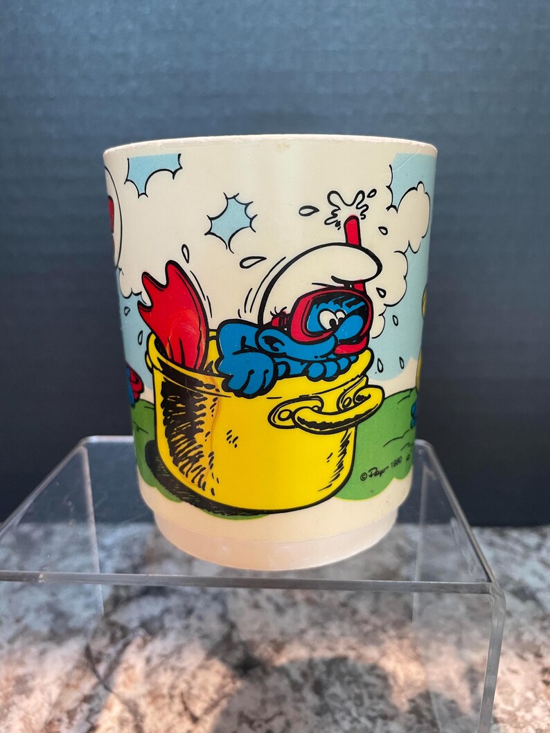 1980's Smurfs Plastic Cup - Etsy