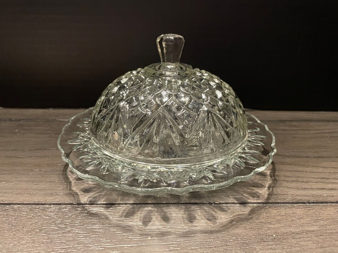 Vintage Anchor Hocking Prescut Glass Candy Dish - Etsy