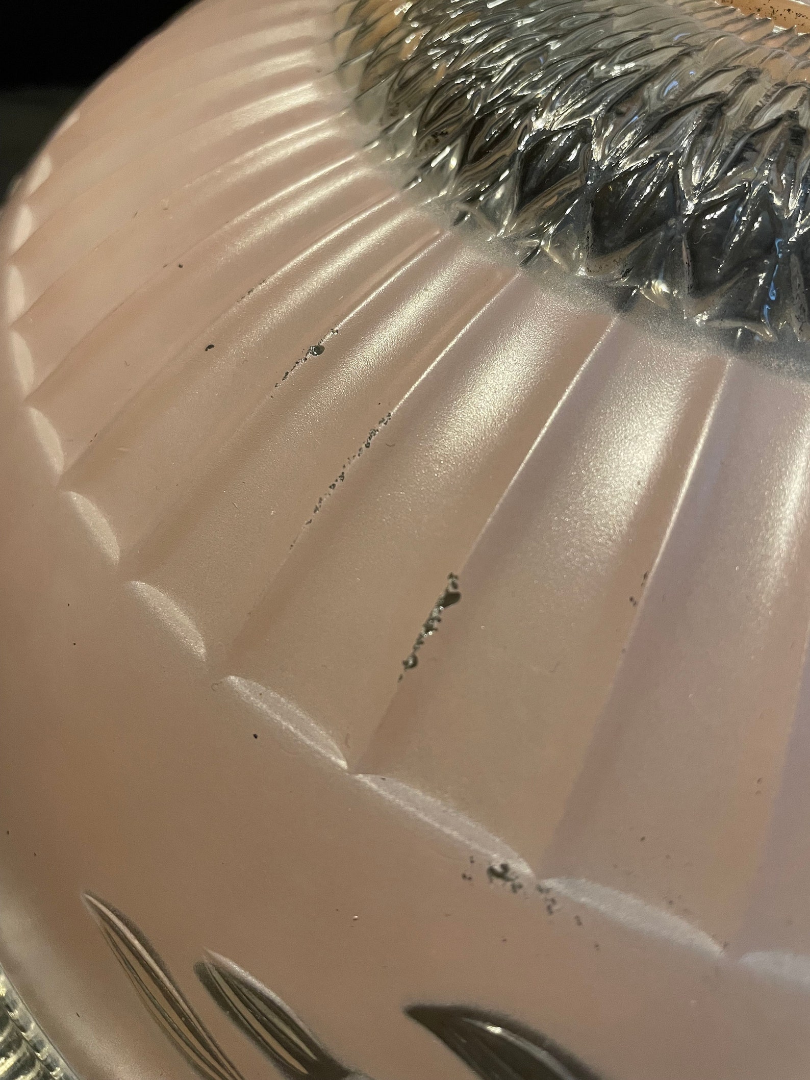 1930's Pink Depression Glass Ceiling Light Cover | Etsy