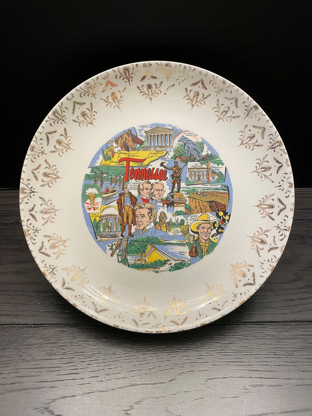 Vintage Tennessee Commemorative Plate - Etsy