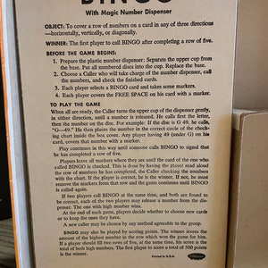 Vintage Bingo Game - Etsy