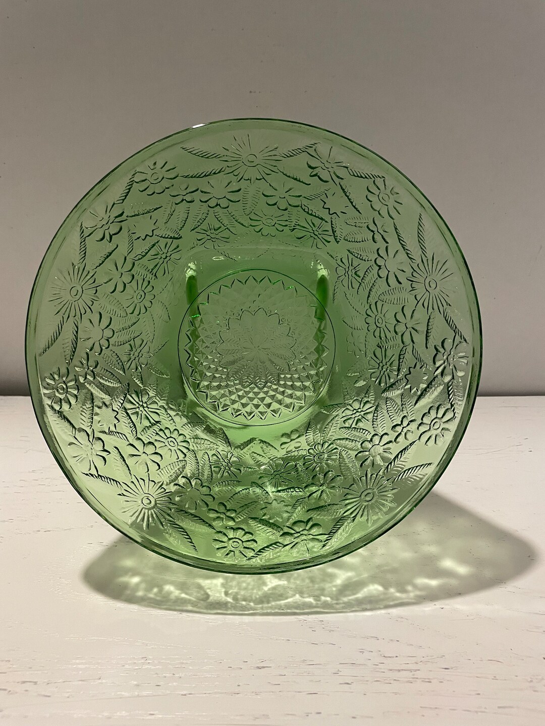 Vintage Indiana Glass Pineapple & Floral Bowl - Etsy