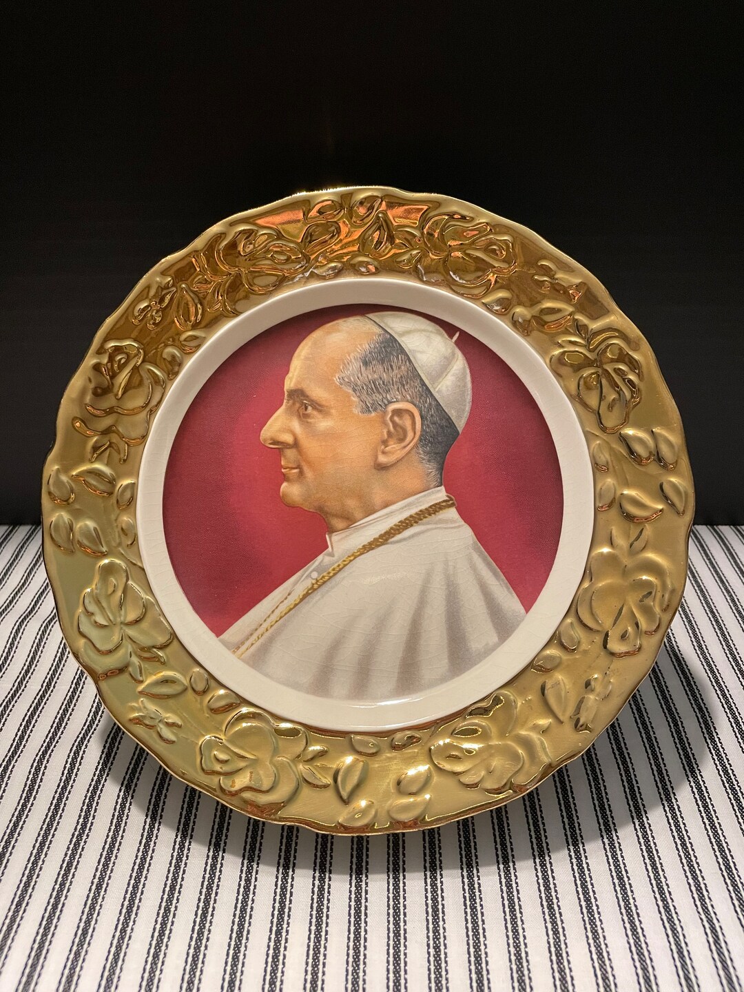 Vintage Pope Plate - Etsy