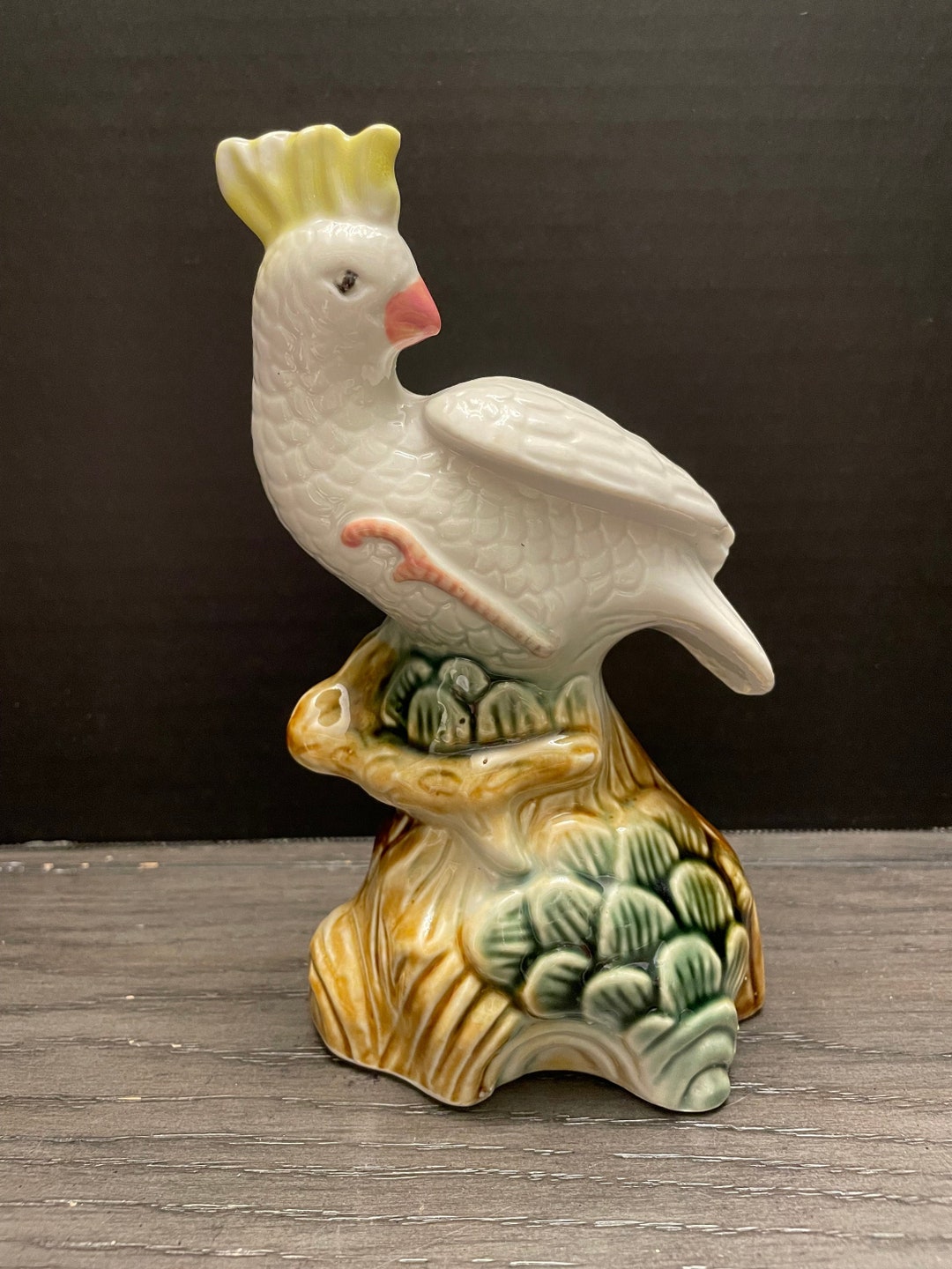 1990's Ceramic Cockatoo Statue - Etsy