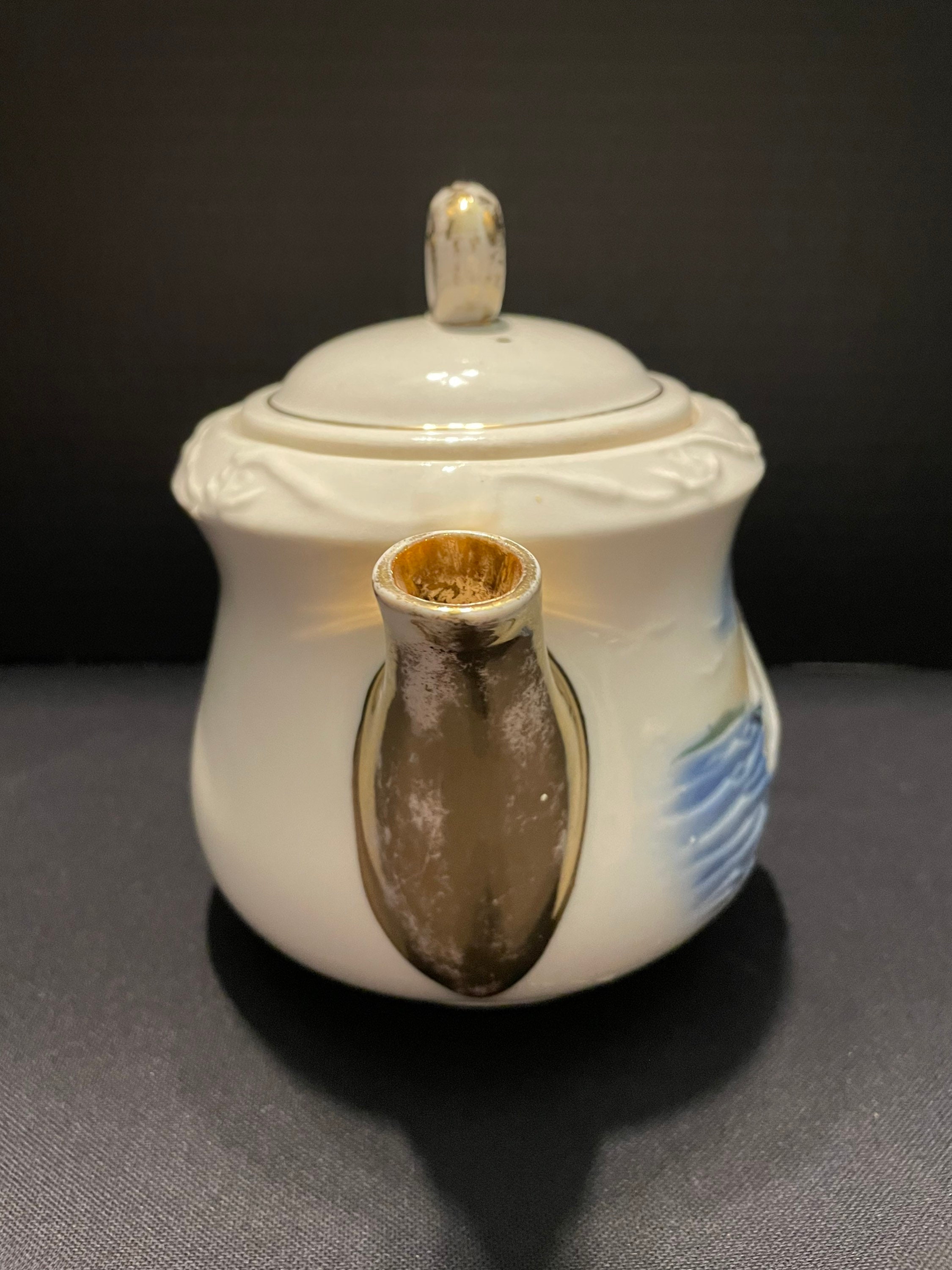 1950 Porcelier Viterous Hand China Sailboat Teapot - Etsy