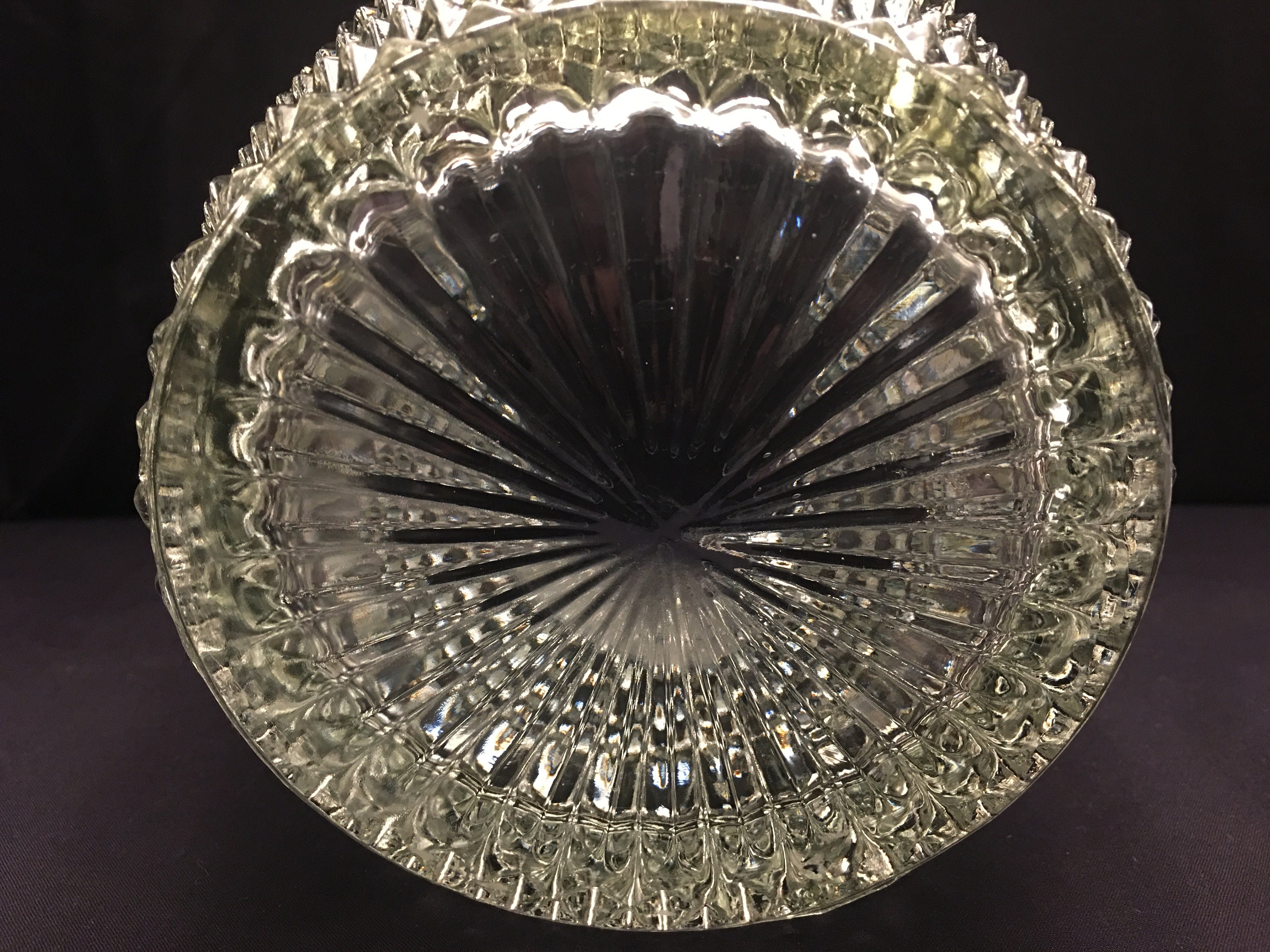 Vintage Cut Glass Ice Bucket - Etsy