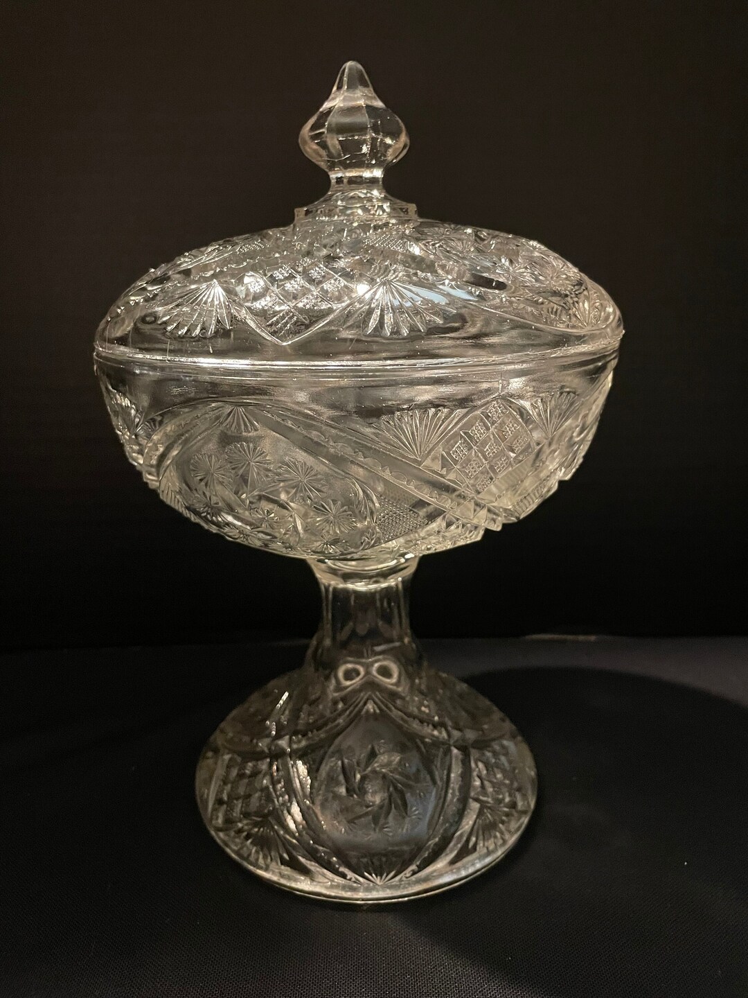 1950's Compote Candy Dish With Lid - Etsy