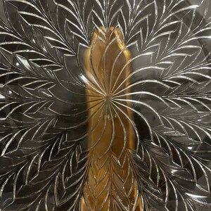 Vintage Large Clear Glass Platter - Etsy