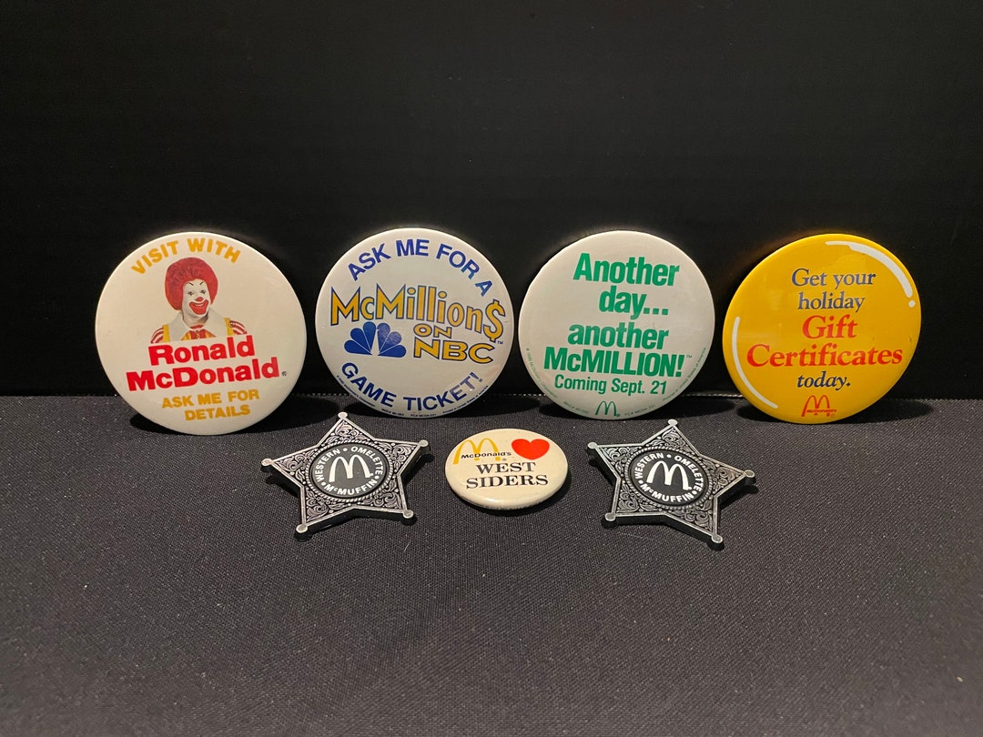 Vintage Mcdonald's Lapel Buttons - Etsy