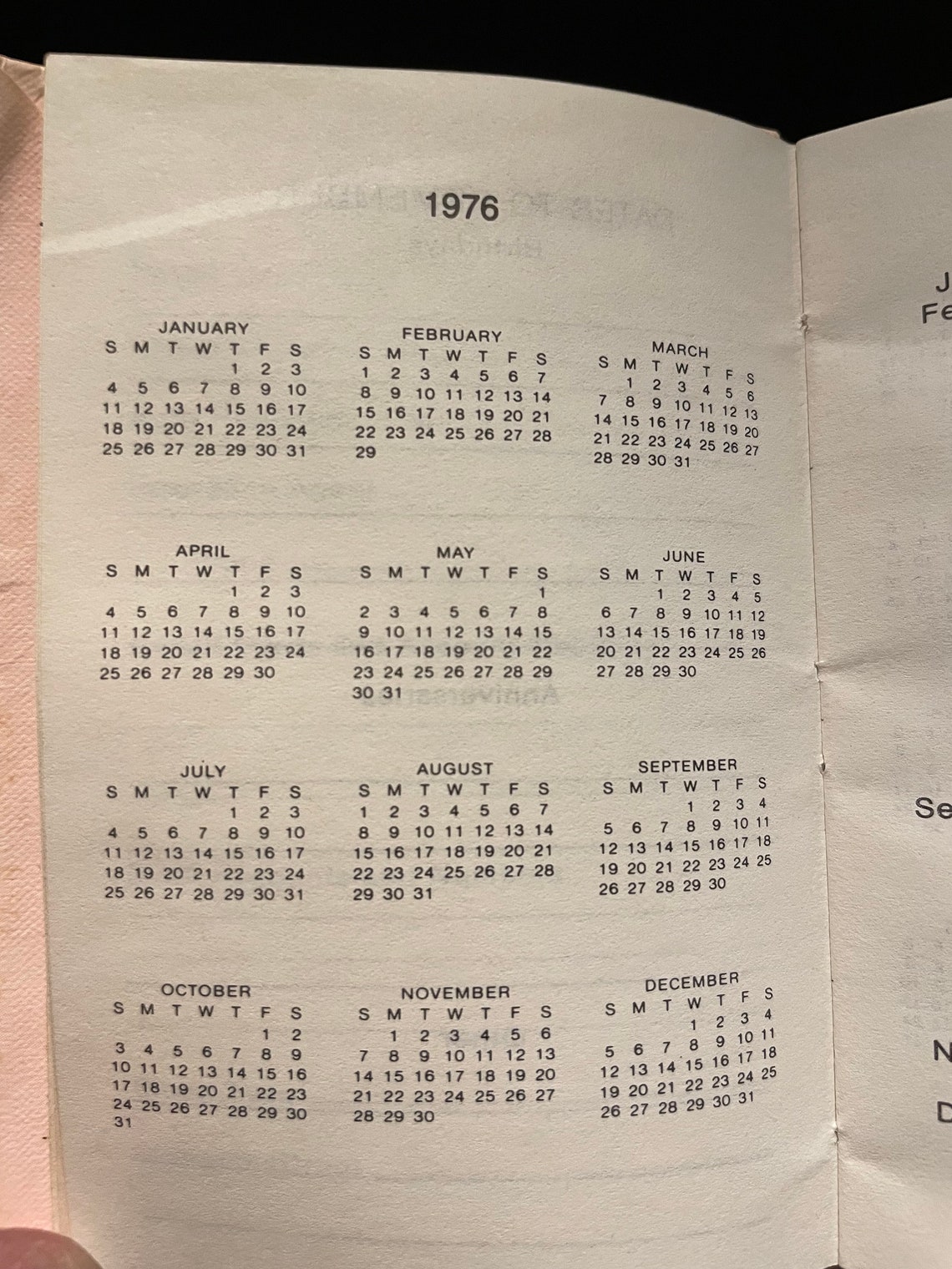 1976 Hallmark Diary - Etsy