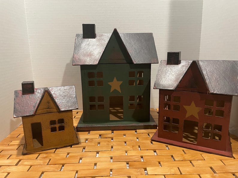Vintage Primitive Looking Thick Cardboard Shaker Houses - Etsy