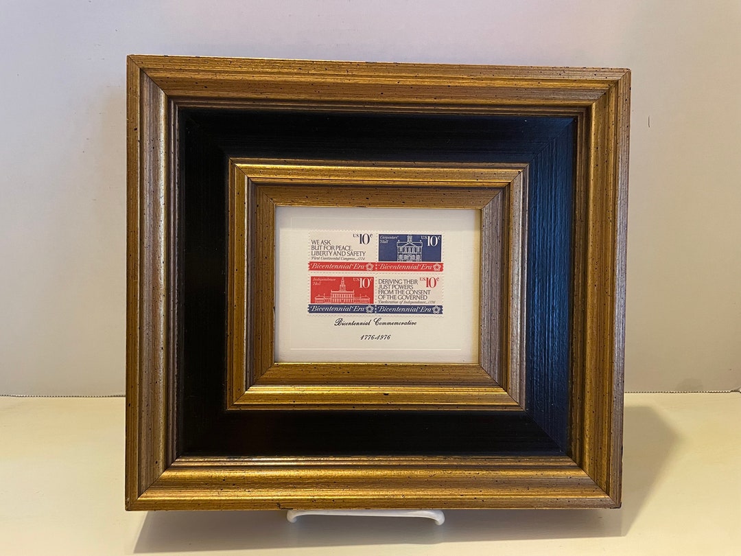 Vintage Framed Bicentennial Commemorative Stamps - Etsy