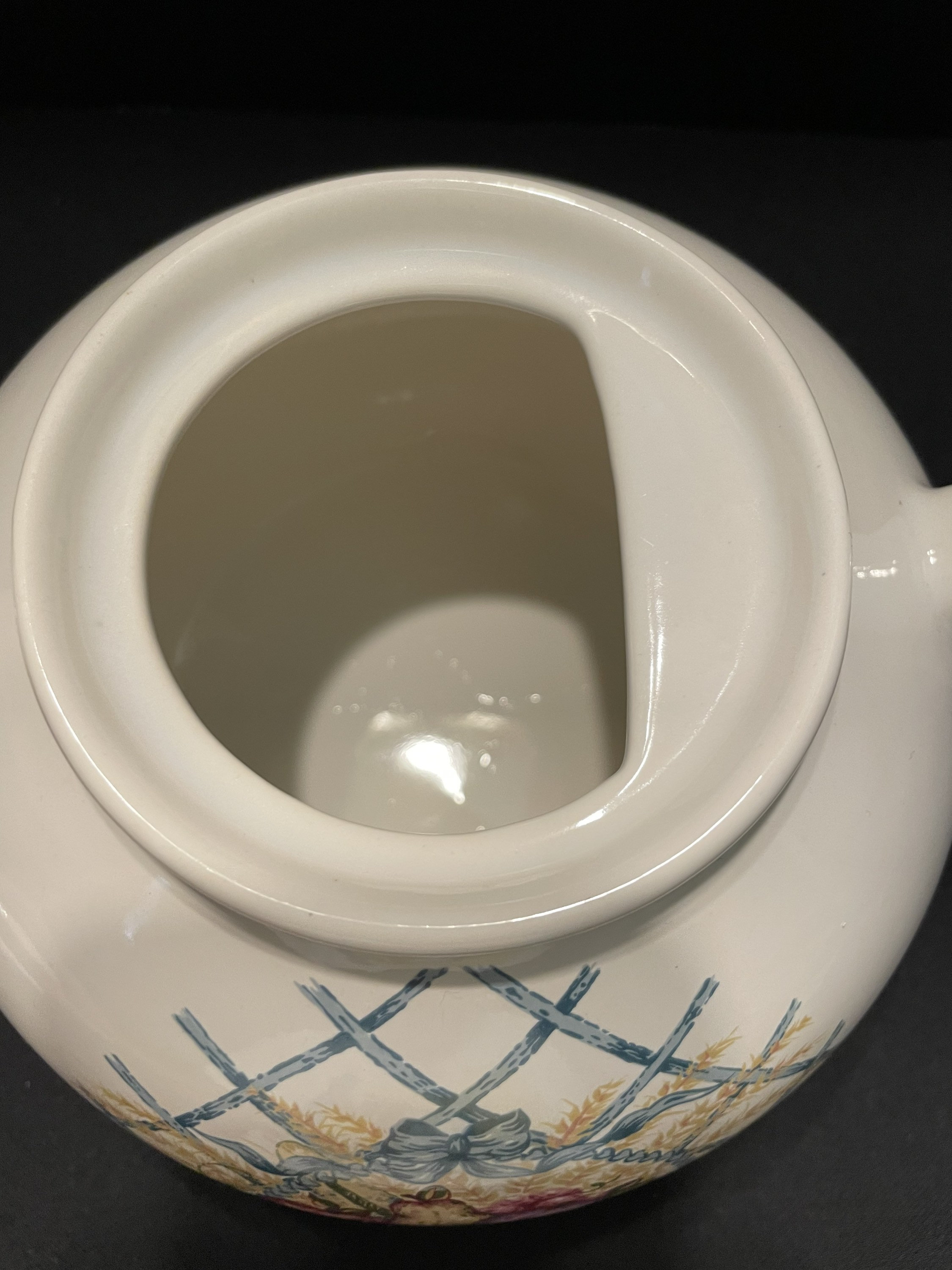 Vintage Fat Squatty Fruit Basket Teapot - Etsy