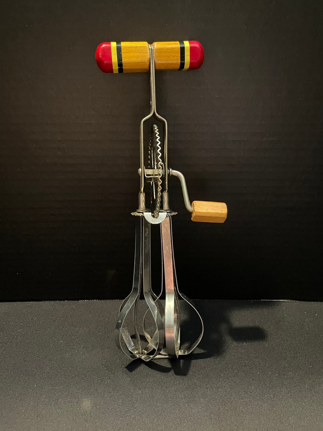 Vintage Hand Mixer With Wood Handles - Etsy