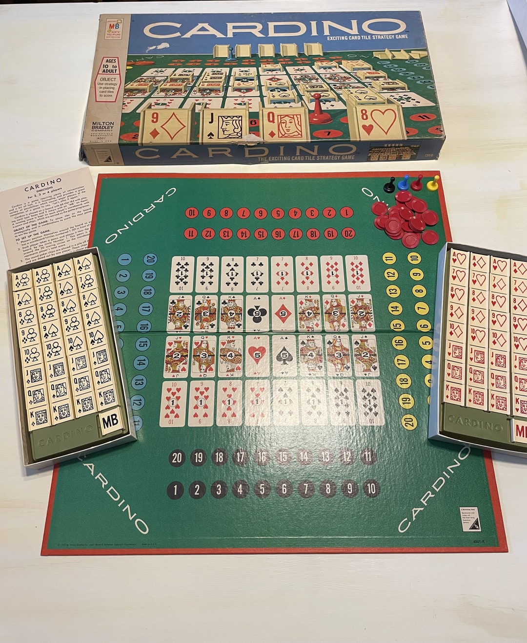 1970 Cardino Game by Milton Bradley - Etsy
