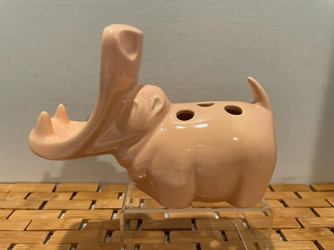 1970’s Hippo Toothbrush Holder - Etsy
