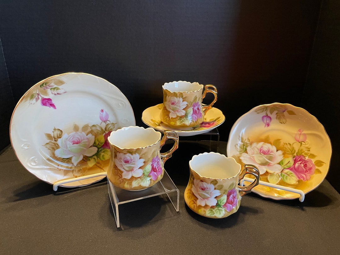 Vintage Lefton Brown Heritage Floral Dishes - Etsy